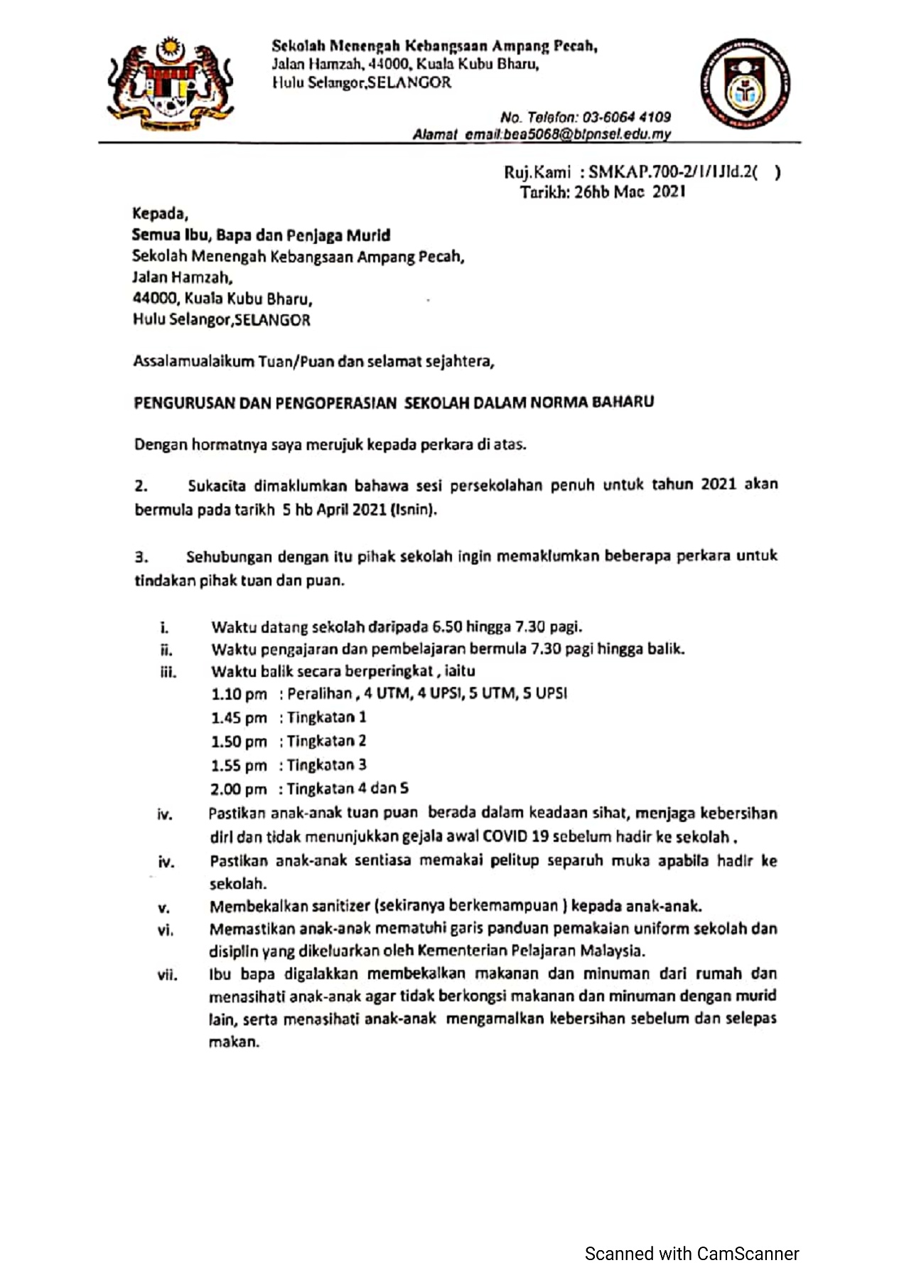 Contoh Surat Makluman Contoh Surat Makluman Perkhemahan Kepada Ibu