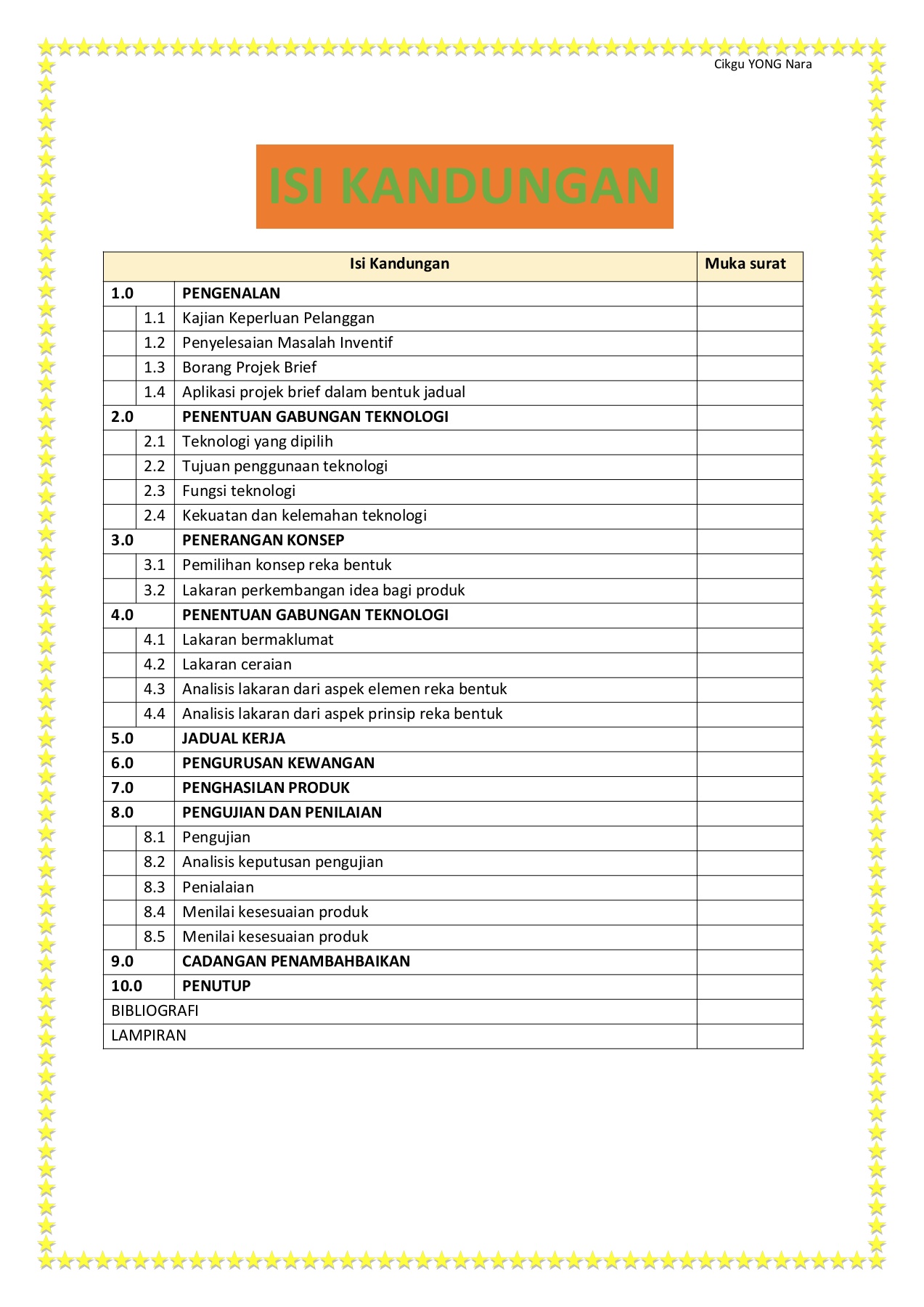 Contoh Pengenalan Folio Rbt Tingkatan 3 Contoh Laporan Projek Rbt Pdf