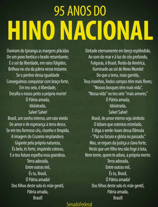 Hino Nacional Brasileiro Para Baixar Em Pdf Letra Cifra Partitura E