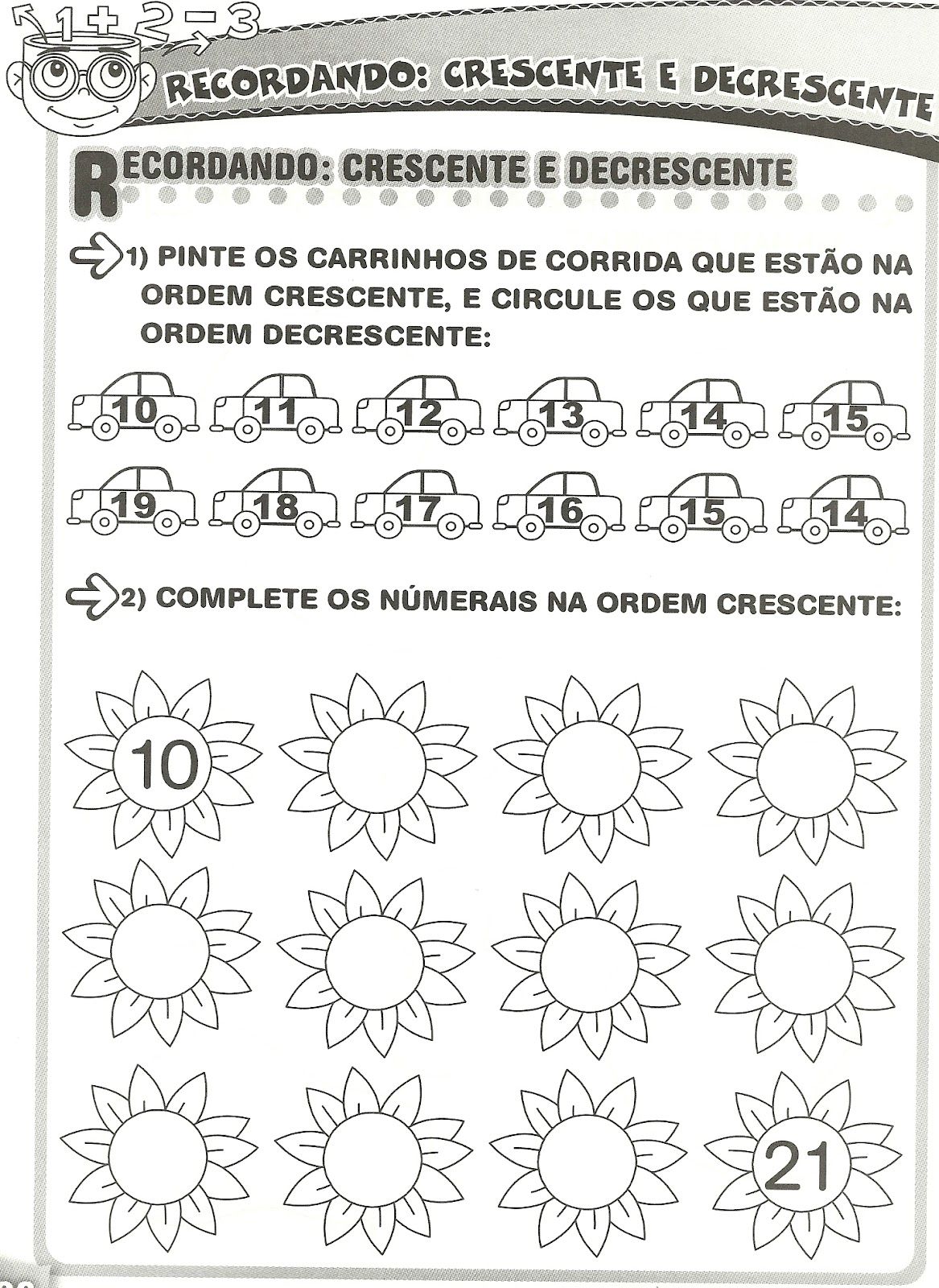 40 Atividades Ordem Crescente E Decrescente Para Imprimir Online