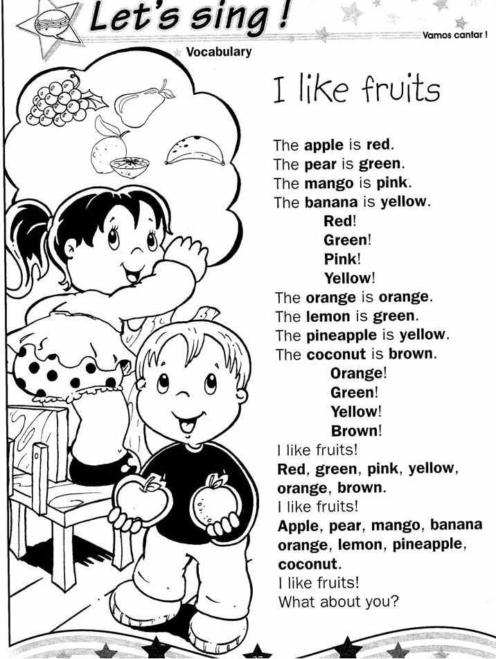 30 Atividades De Inglês Sobre Frutas Para Imprimir Online Cursos