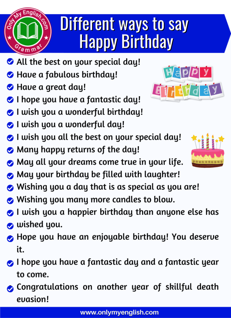 30 Different Ways To Say Happy Birthday