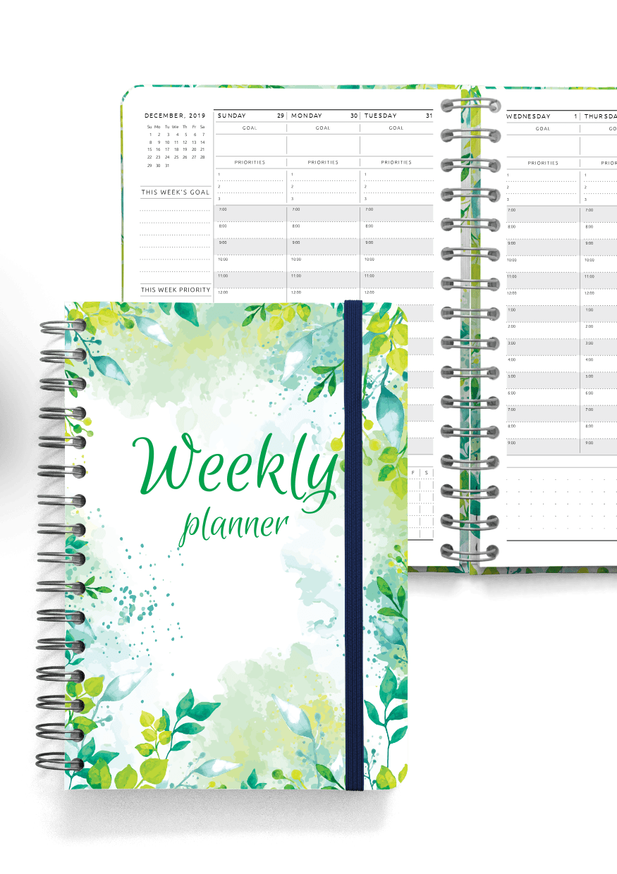 Printable Weekly Planner Vertical Weekly Planner Weekly Planner Big