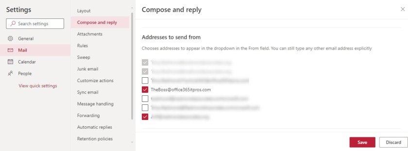 Owa Adds Full Support For Send From Proxy Address Mailbox Aliases