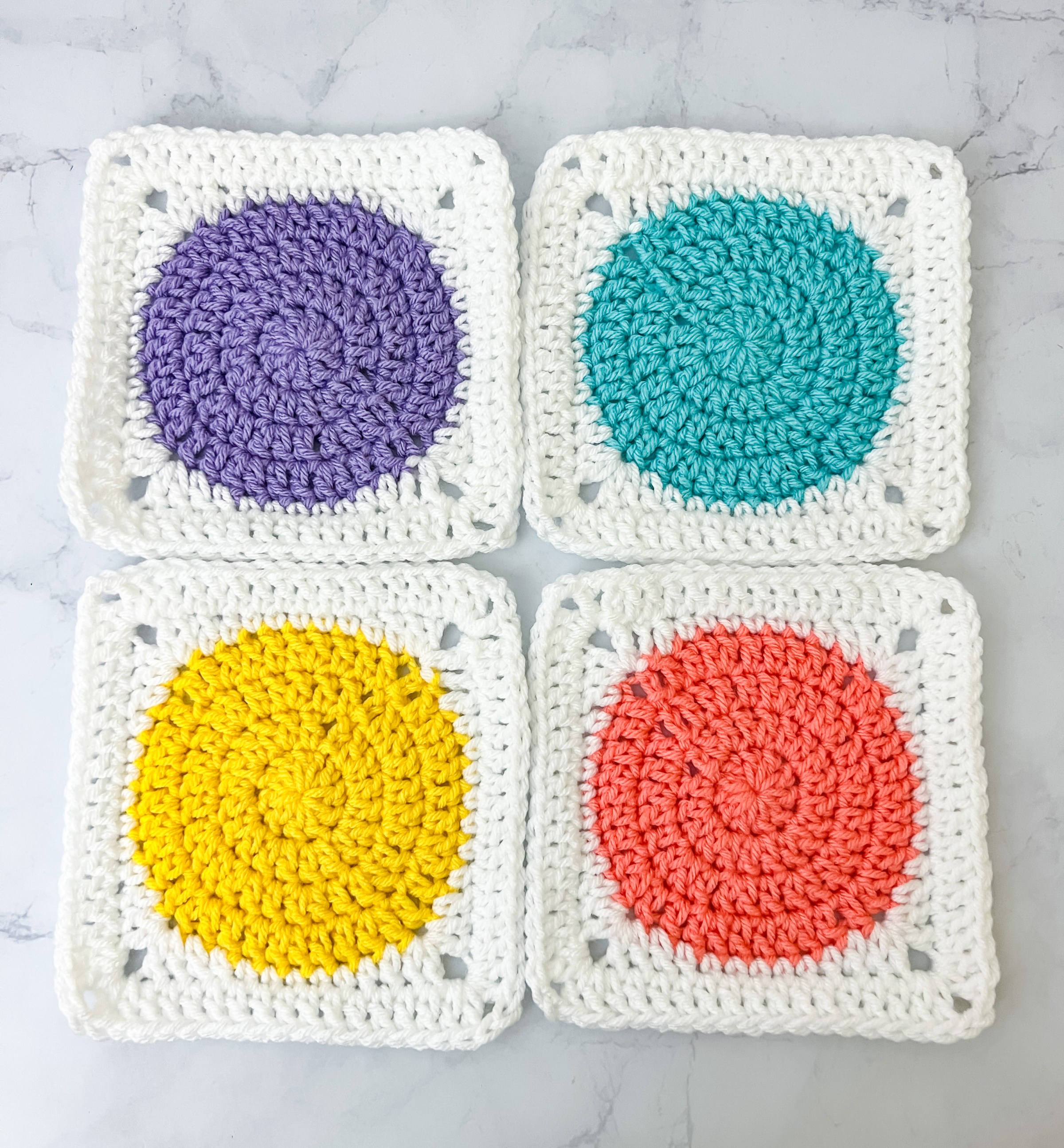 How To Crochet Circle Granny Squares Okiegirlblingnthings