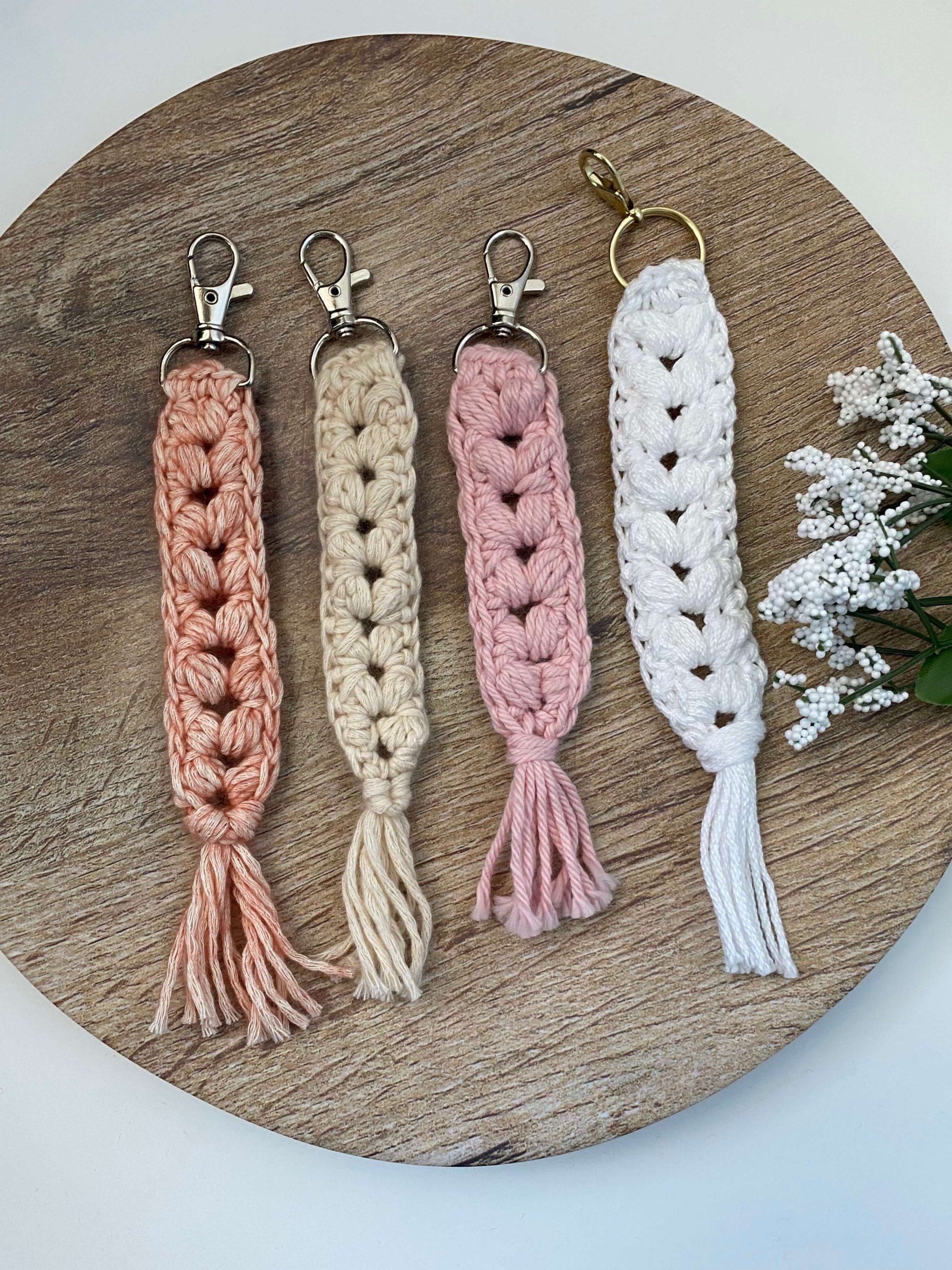 Crochet Keychains And Wristlets Love To Stay Home