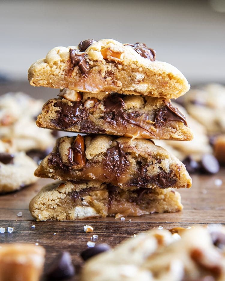 Salted Caramel Pretzel Chocolate Chip Cookies Like Mother Like Daughter