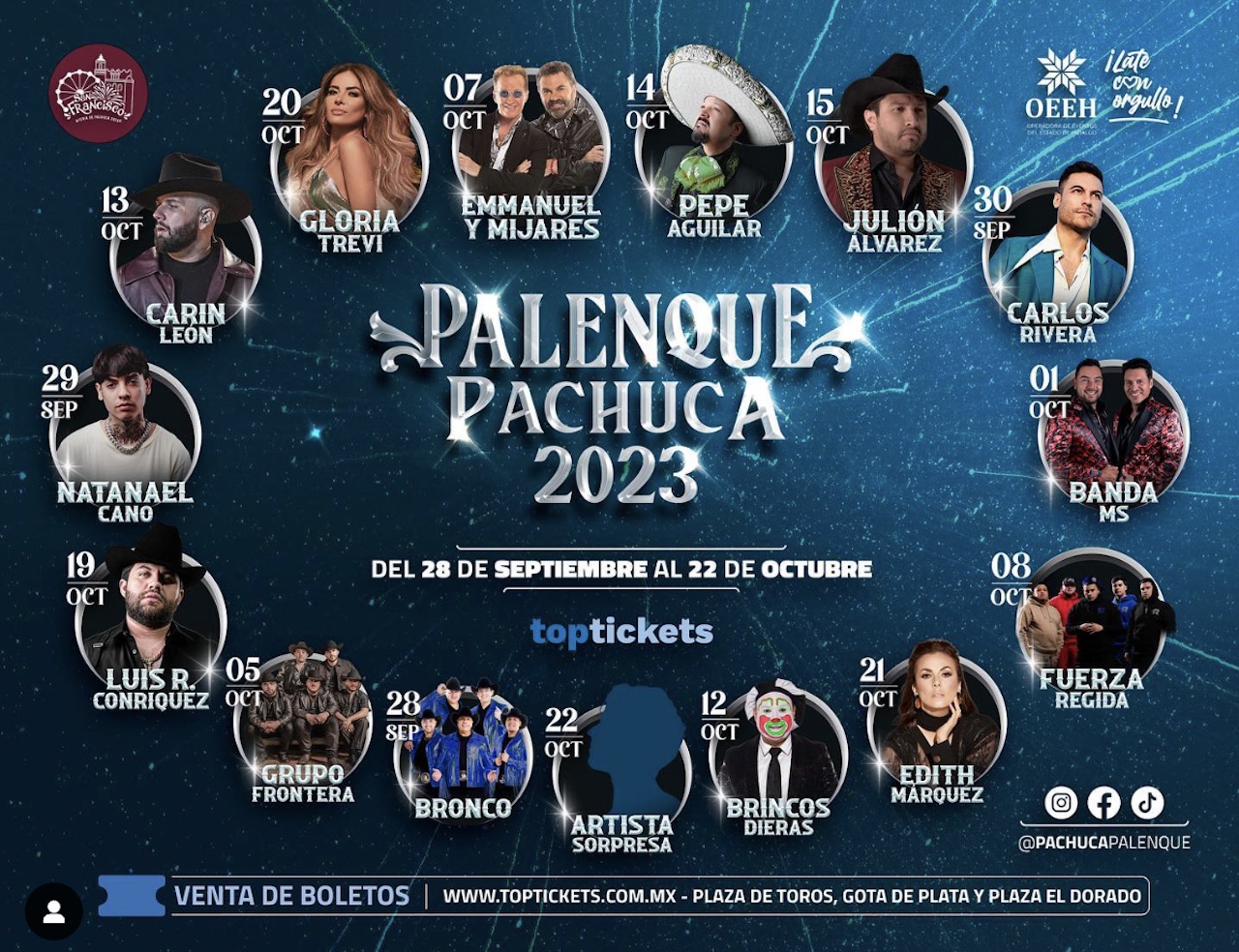 Feria De Pachuca 2023 Cartelera De Artistas Oficial Del Palenque