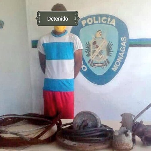 Polimonagas Detuvo En Temblador A Un Sujeto Por Hurto De Material