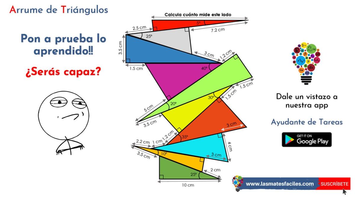 Ejercicios De Resolver Triángulos Mates Fáciles