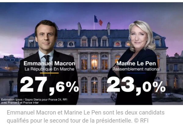 Élection Présidentielle Française Emmanuel Macron Et Marine Le Pen Au