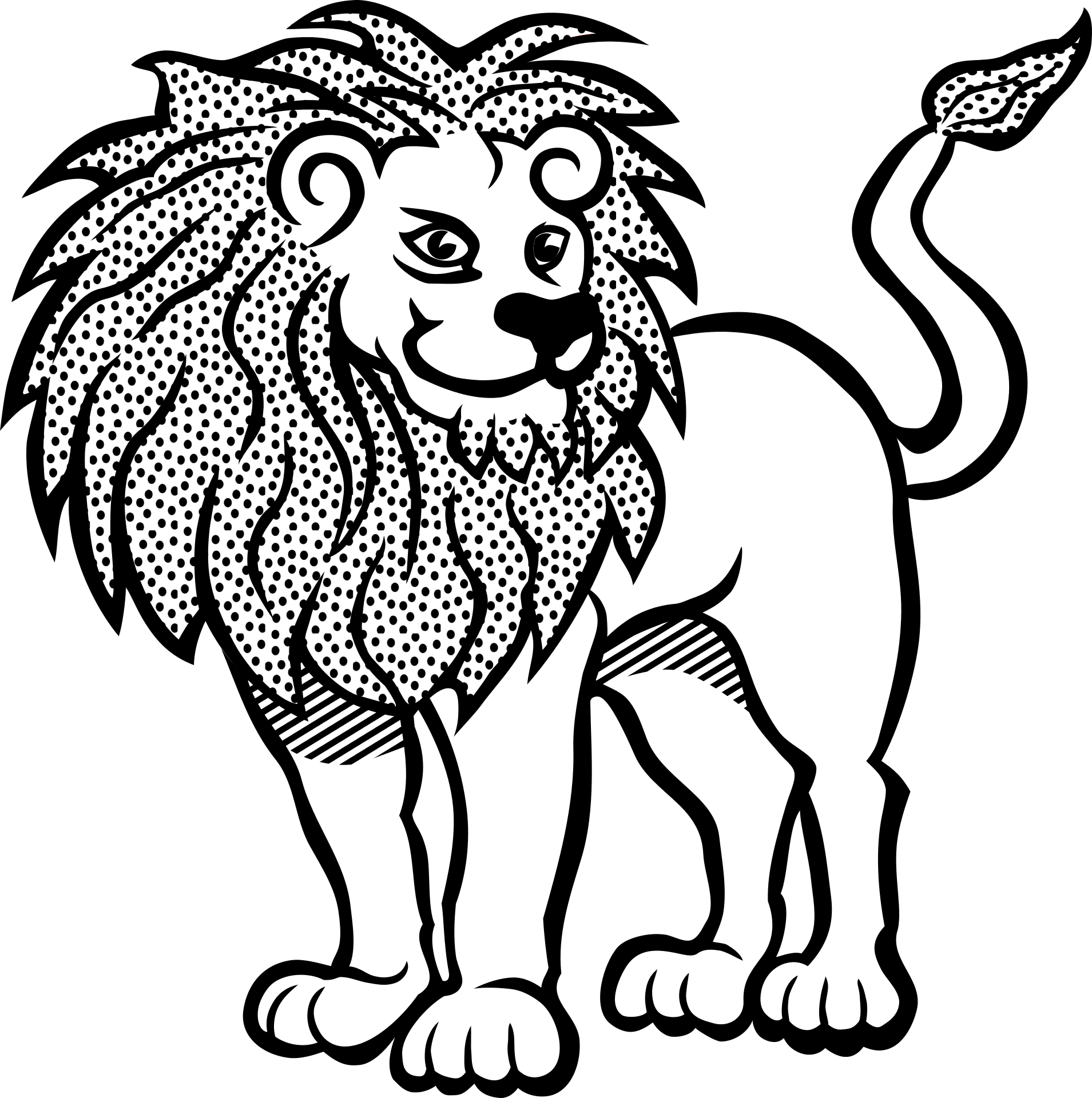 Imágenes Leon Para Dibujar León Para Colorear Libro — Vector De