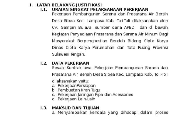 Contoh Surat Justifikasi Kerja