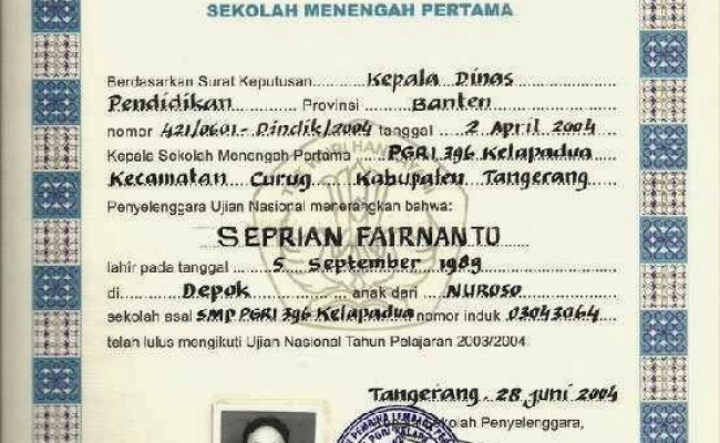 Contoh Legalisir Ijazah Smp Teman Belajar Bilarasa