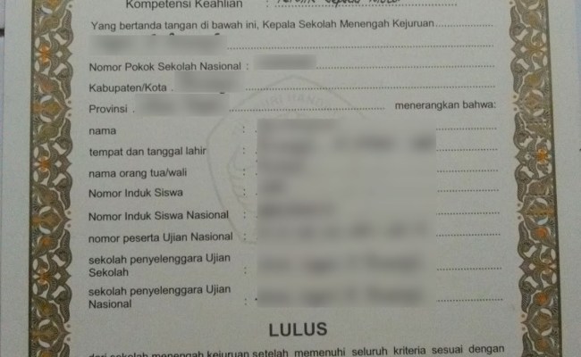 Tata Cara Penulisan Ijazah 2022 Sesuai Persekjen No 1