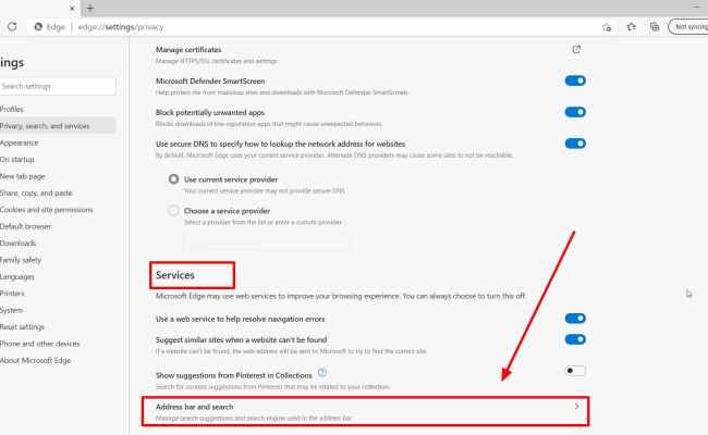 How To Disable Showing Search Suggestions In Address Bar Of Microsoft