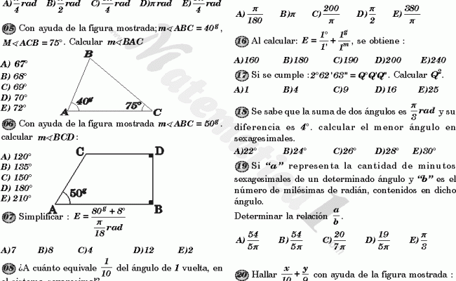 Sistemas De Medidas Angulares Ejercicios Y Problemas Resueltos En Pdf Y