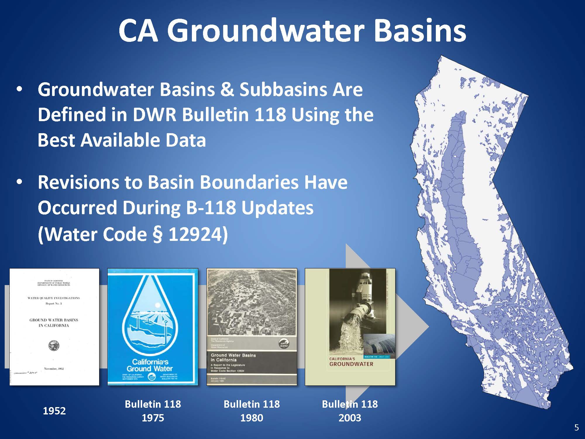 California Water Commission Update On The Implementation Of The