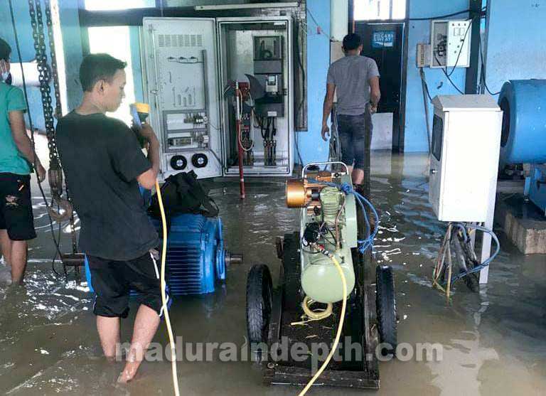 Mesin Pompa Pdam Bangkalan Terendam Banjir Distribusi Air Ke 16 Ribu