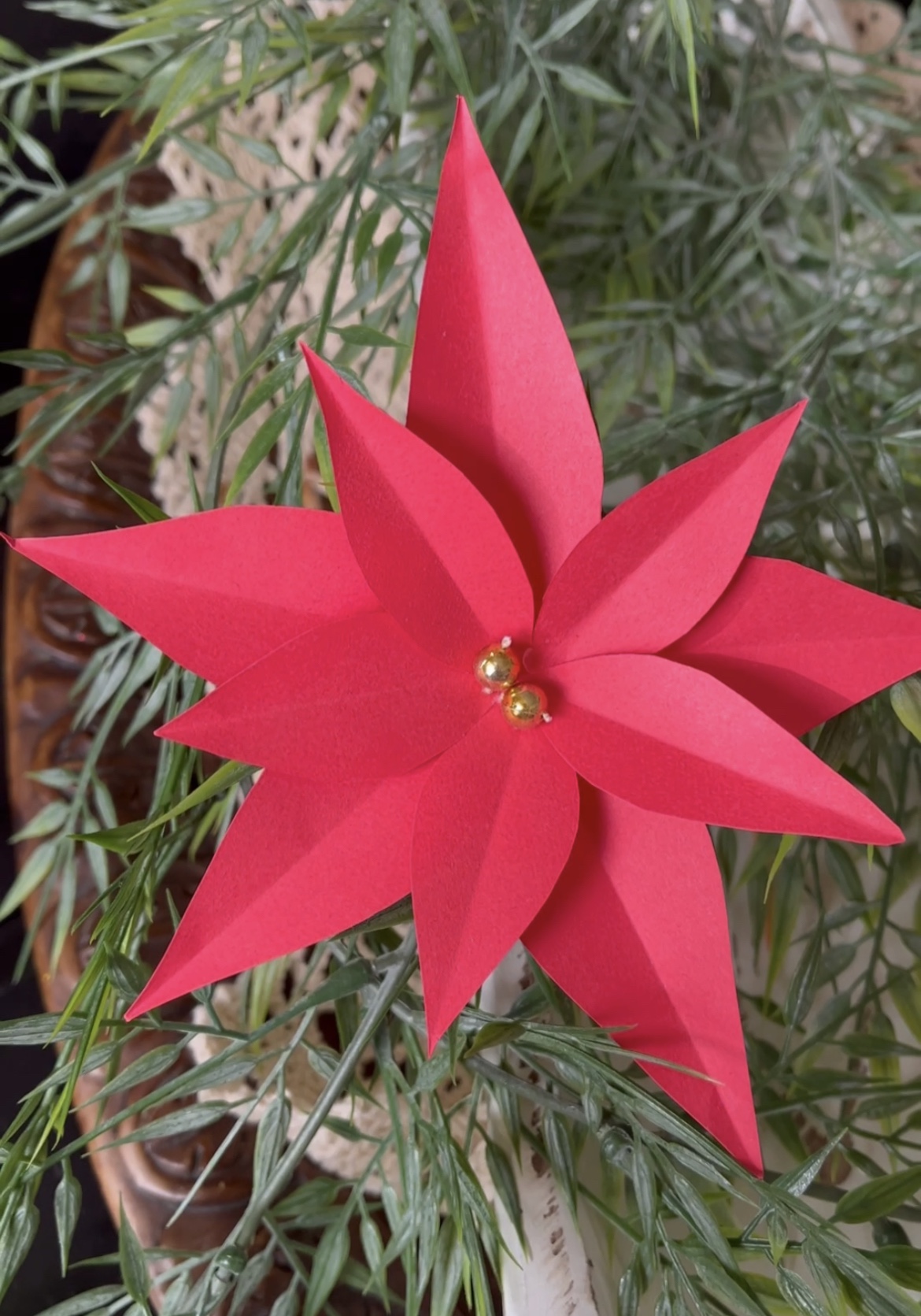 How To Make A Paper Poinsettia Mannys Paper Fun