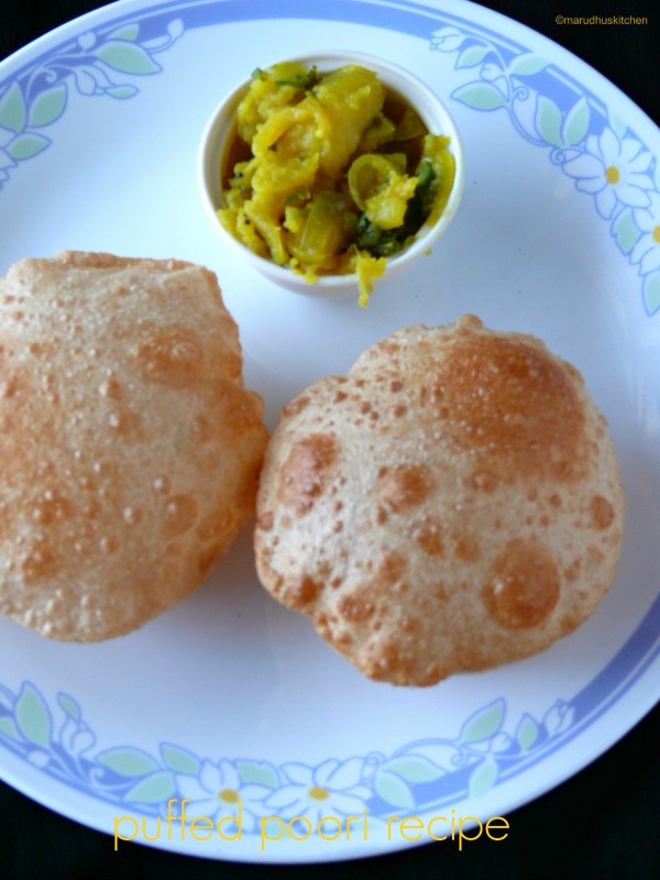 How To Make Puffy Poori Puri Recipe Marudhuskitchen