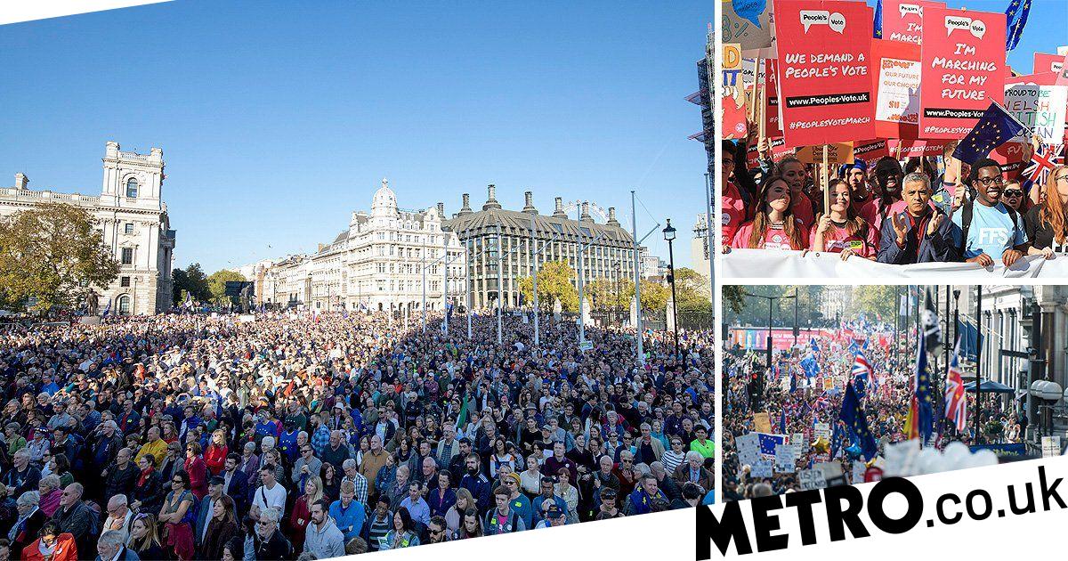 Around 670000 Protesters March On Westminster Demanding A Peoples