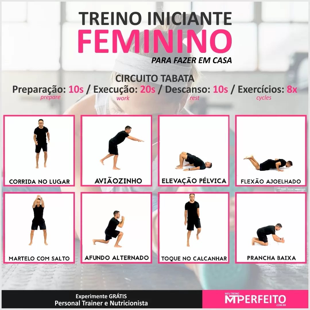 Tabata Treino Feminino Iniciante 16 Meu Treino Perfeito