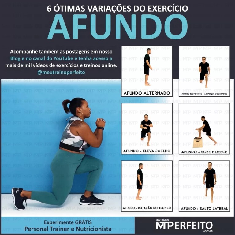 6 Ótimas Variações Do Exercício Afundo Meu Treino Perfeito