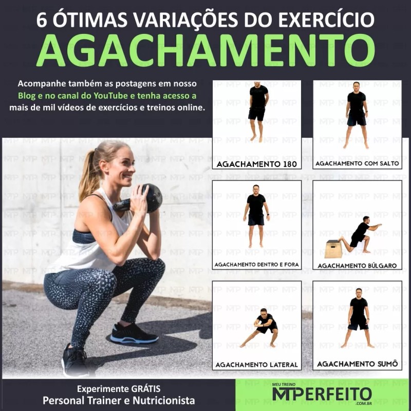 6 Ótimas Variações Do Exercício Agachamento Meu Treino Perfeito