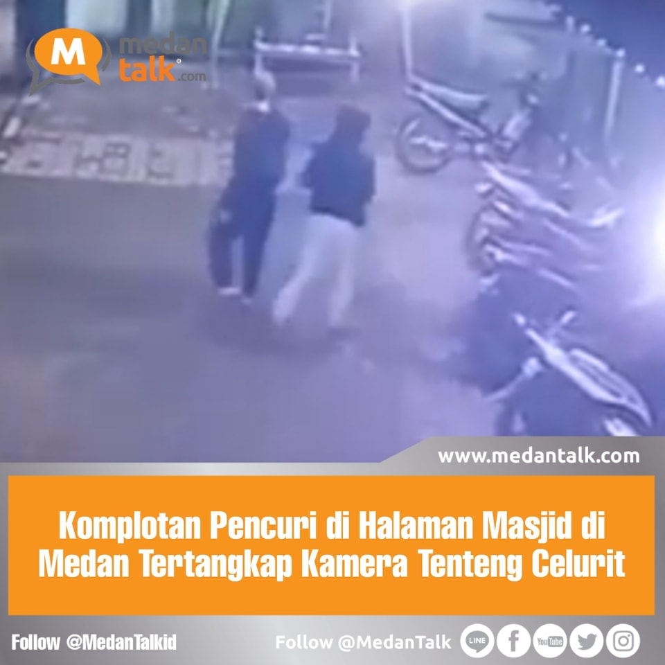 Komplotan Pencuri Di Halaman Masjid Di Medan Tertangkap Kamera Tenteng