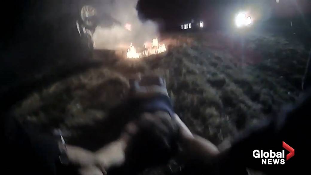 Police Officer Rescues Woman From Burning Car In Dramatic Bodycam Video