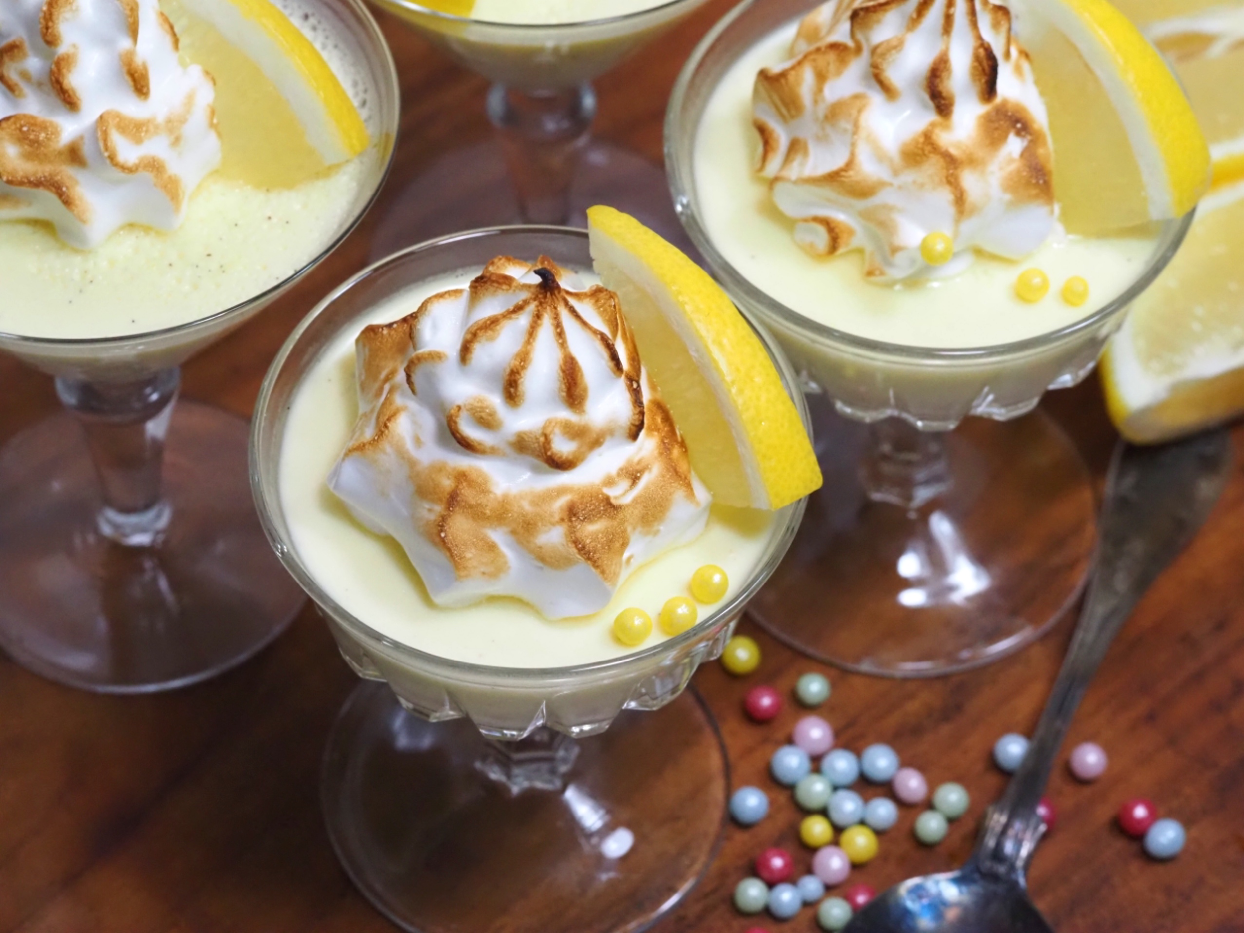 Citronpannacotta Med Bränd Maräng Victorias Provkök