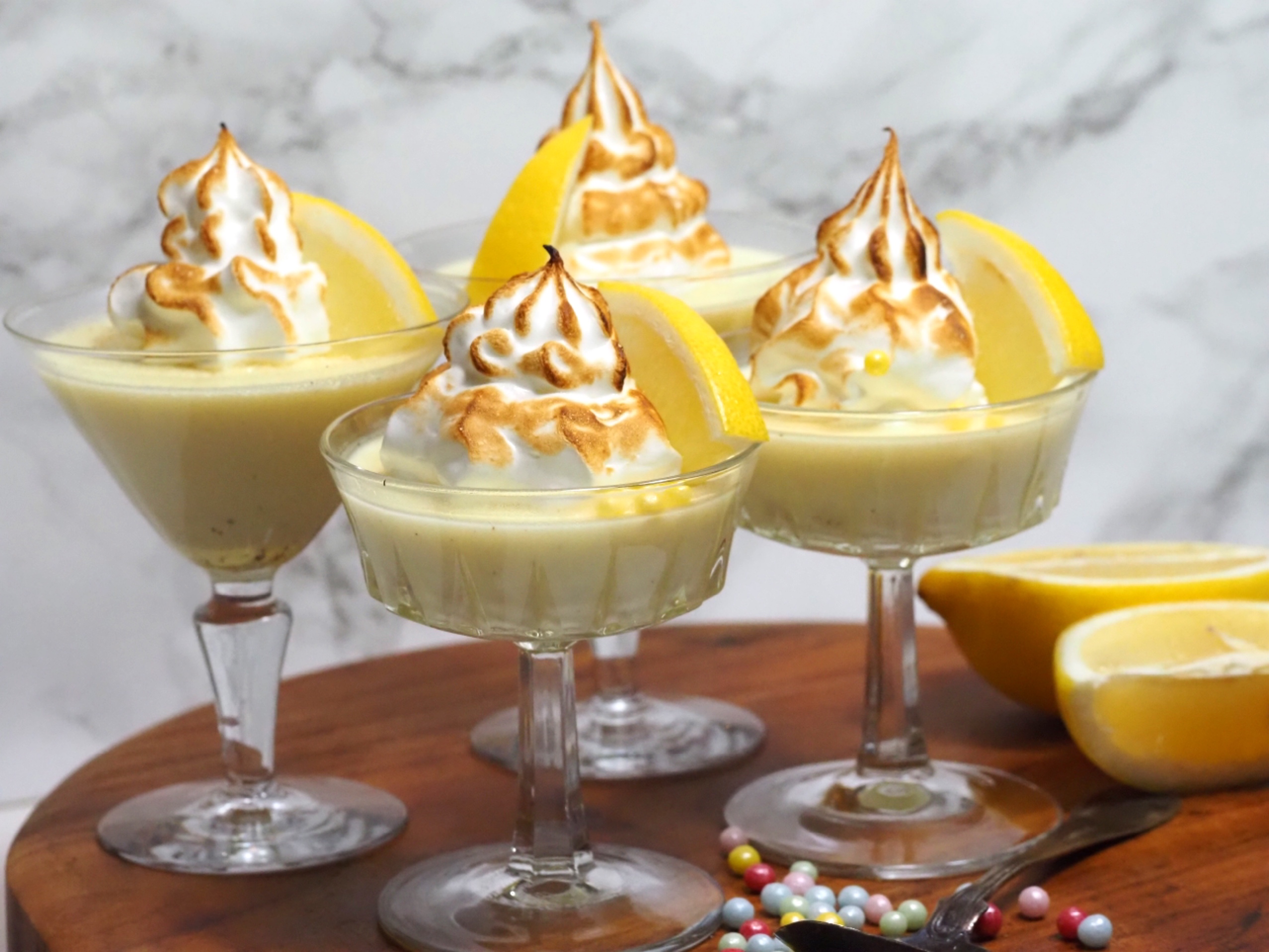 Citronpannacotta Med Bränd Maräng Victorias Provkök