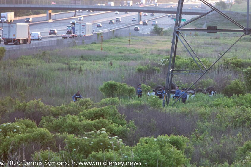 Breaking Developing Story Vehicle Crashes Through Fence Overturns