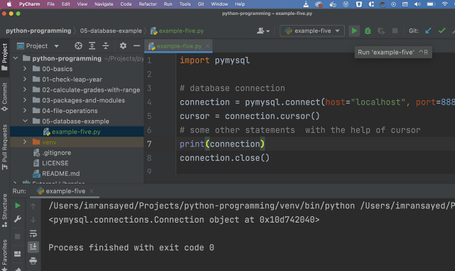 Connect Python To Mysql Database With Pymysql And Phpmyadmin