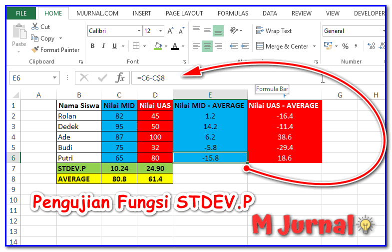 Rumus Excel Standar Deviasi Materi Pendidikan