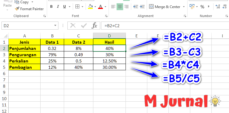 Cara Menghitung Pengurangan Persen Di Excel Excel Dan Rumus Microsoft