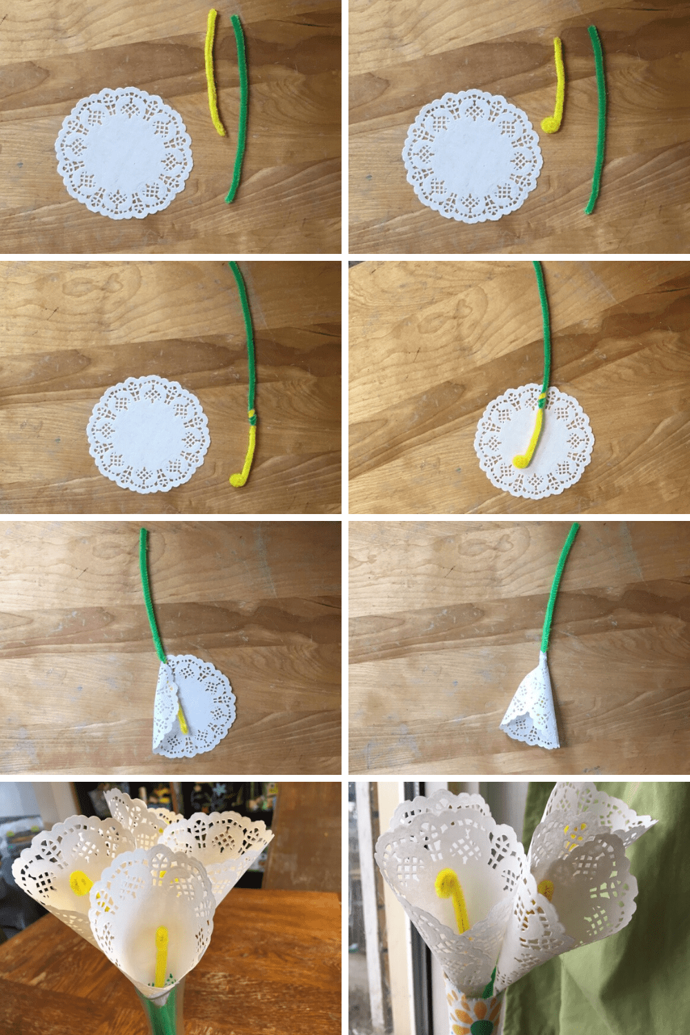 Paper Doily Flowers Mud Paper Scissors