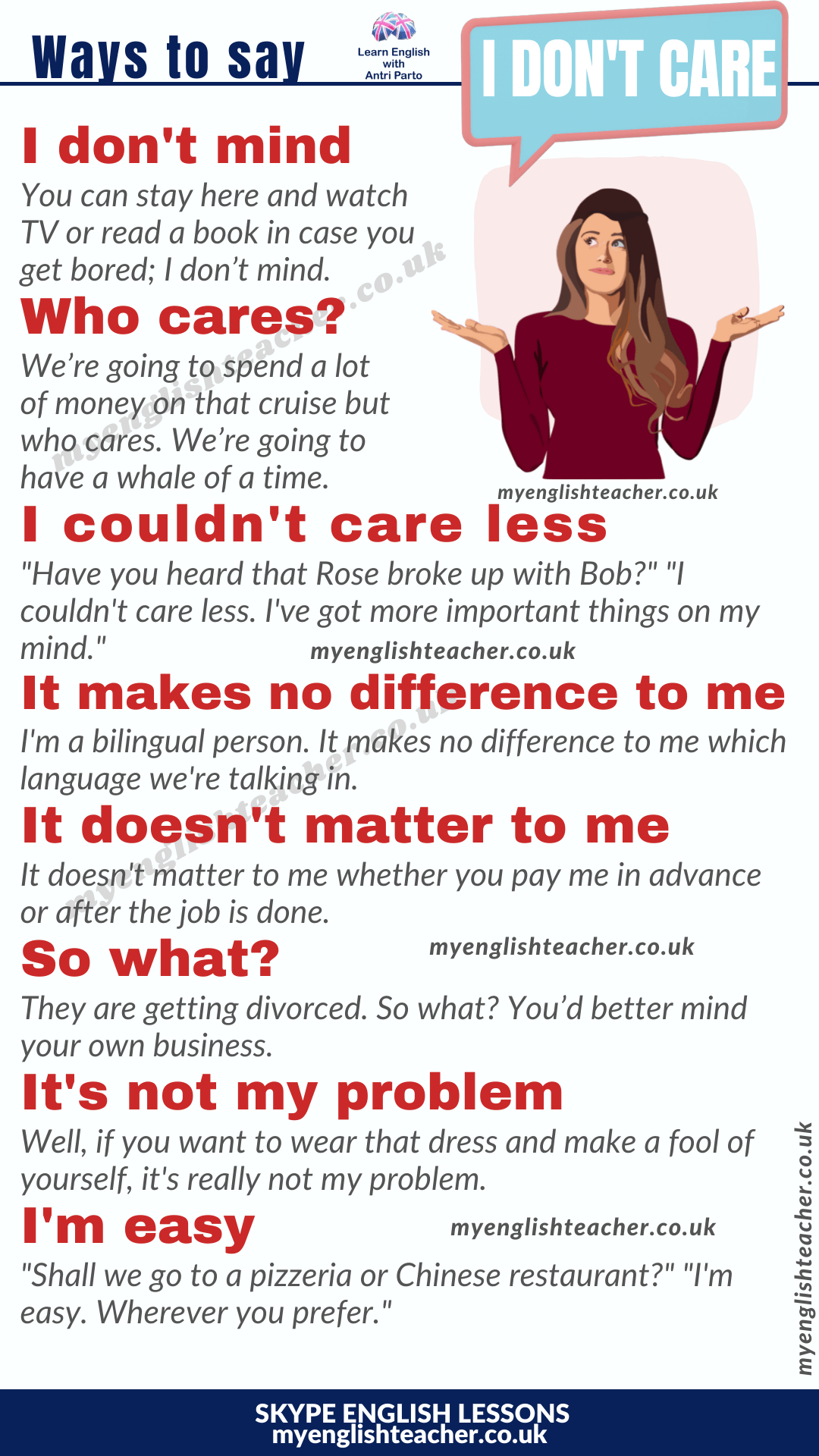 Different Ways To Say “i Dont Care” My Lingua Academy