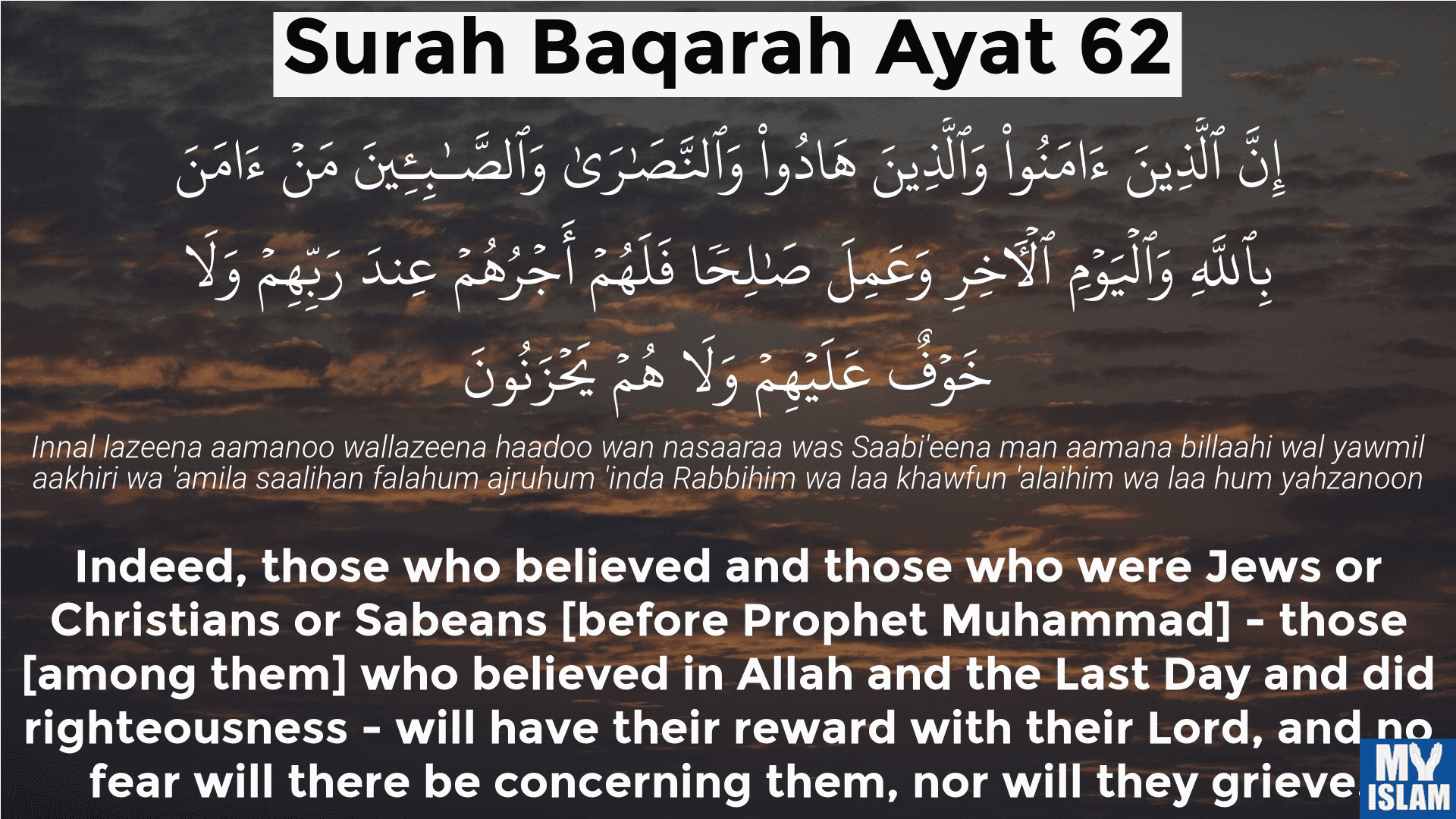 Surah Al Baqarah Ayat 62 262 Quran With Tafsir My Islam 2023