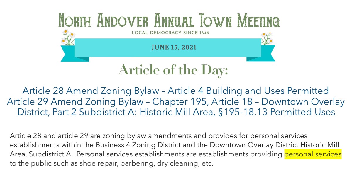 Town Meeting Warrant Article Of The Day Articles 28 And 29 Amend Zoning