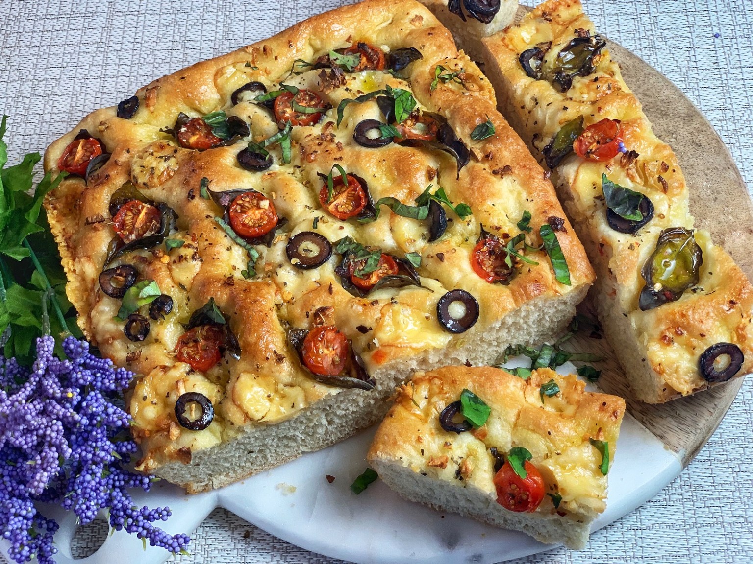 Tomato Basil Focaccia New