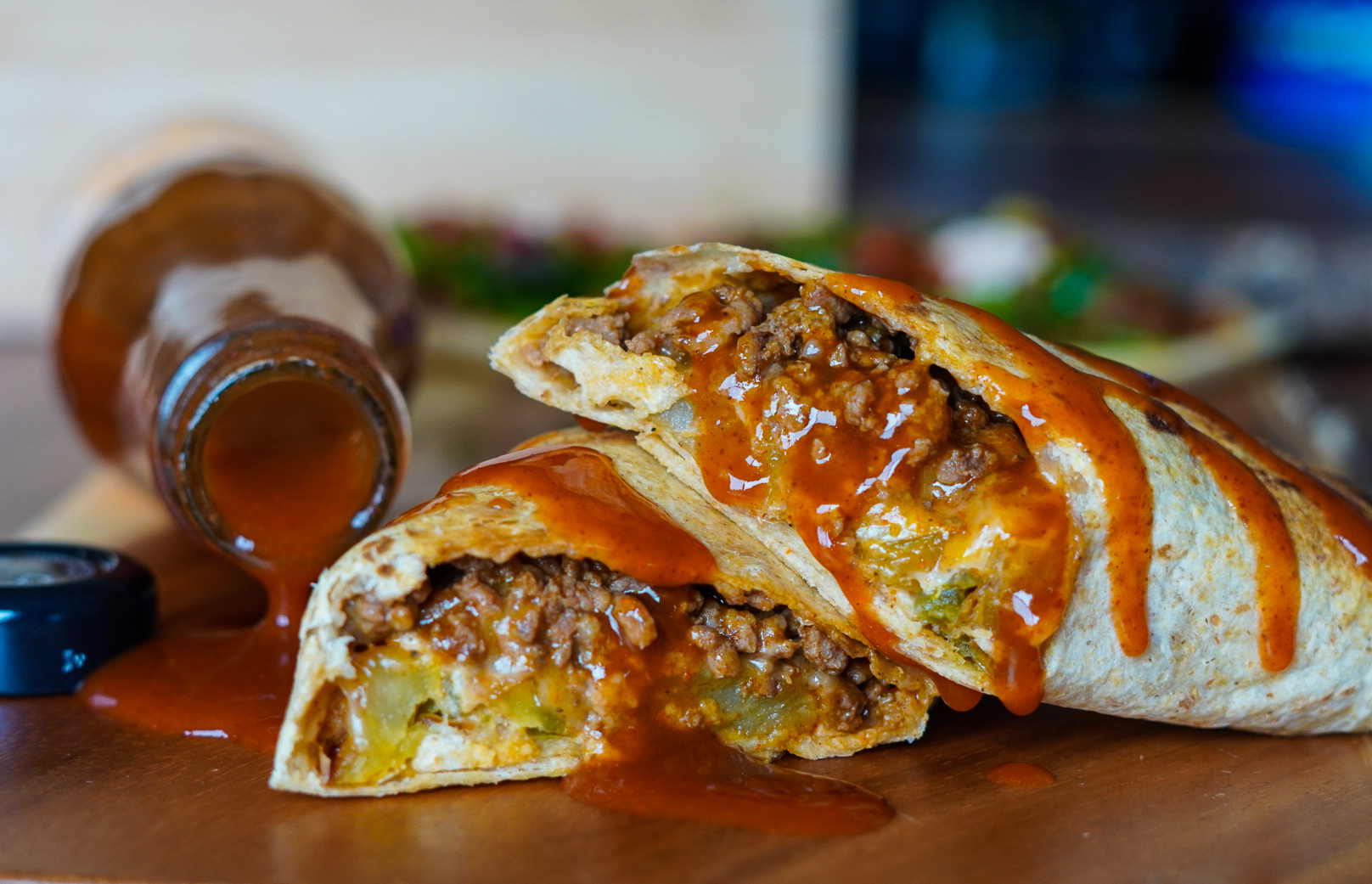 Cheesy Beef And Potato Stuffed Burrito Navigating Life With Nat