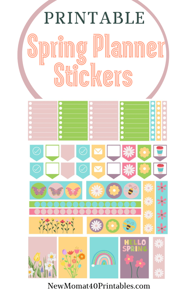 Free Printable Spring Planner Stickers New Mom At 40 Printables