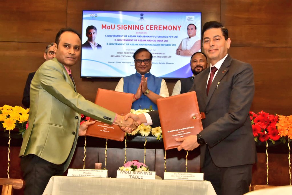 Assam Govt Signs Mou With Oil Nrl To Establish Sports Training Centre