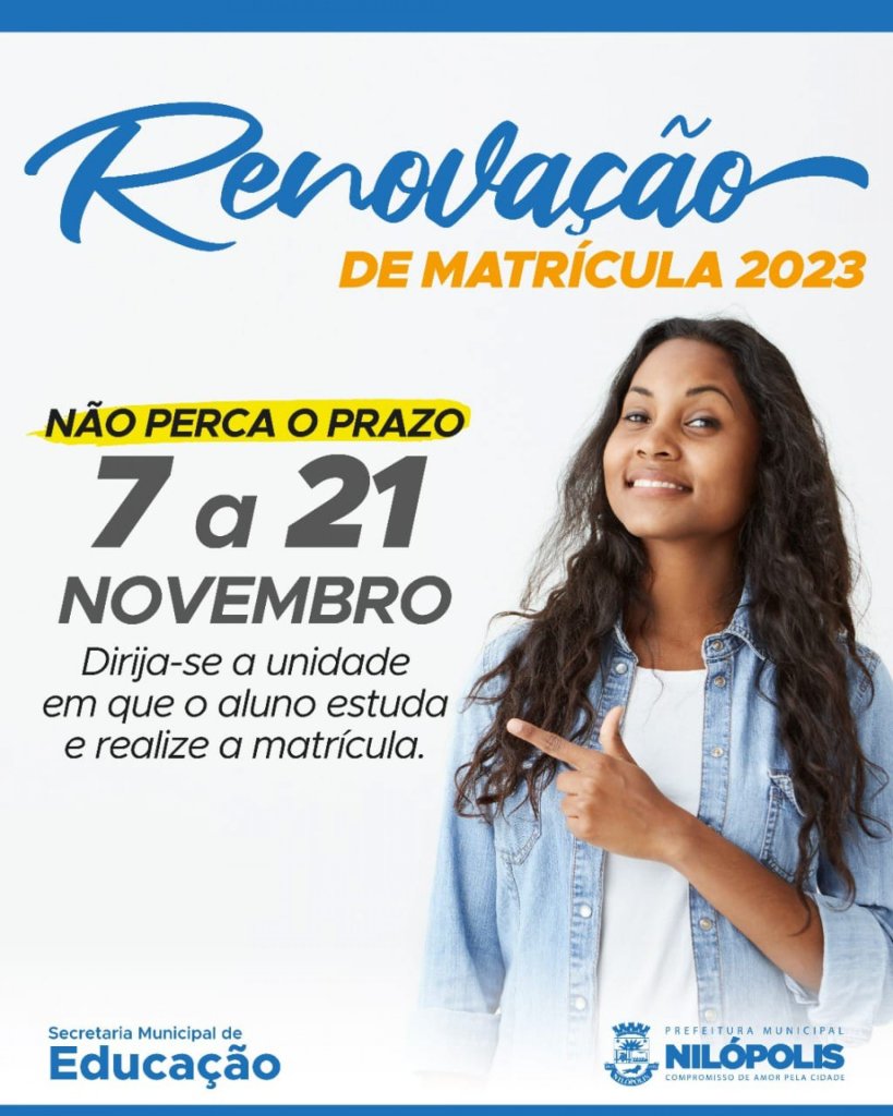 Período De Renovação De Matrículas Nas Escolas Municipais Já Começou Em