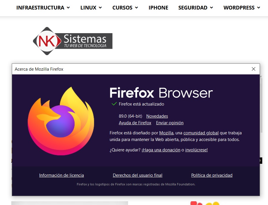 Firefox Se Actualiza Y Llega Su Versión 89 Nksistemas