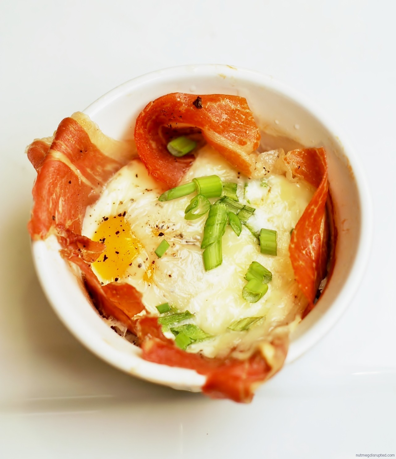 Prosciutto Baked Eggs Nutmeg Disrupted