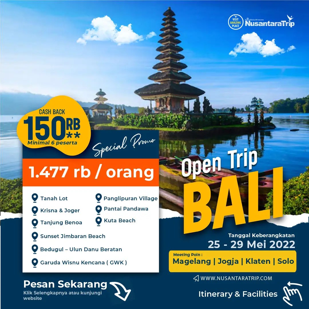 Itinerary Bali 5 Hari 4 Malam Keluarga Destinasi Wisata Bali