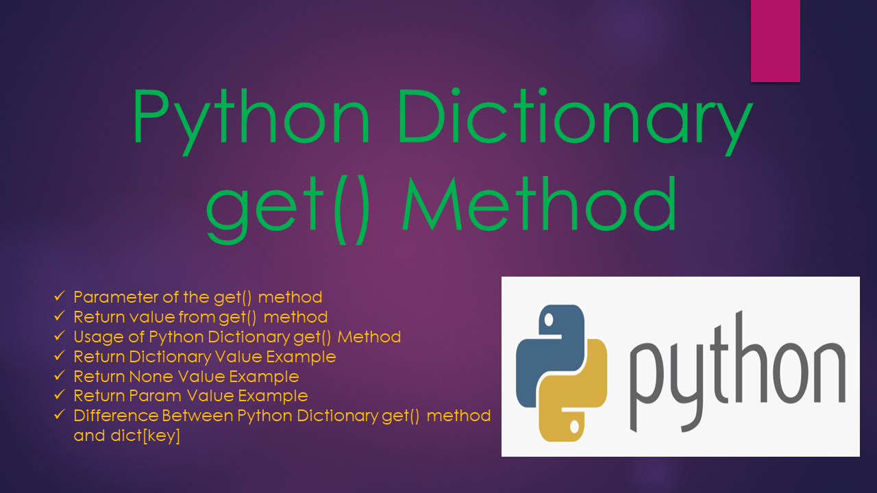 Python Dictionary Get Method Spark By Examples